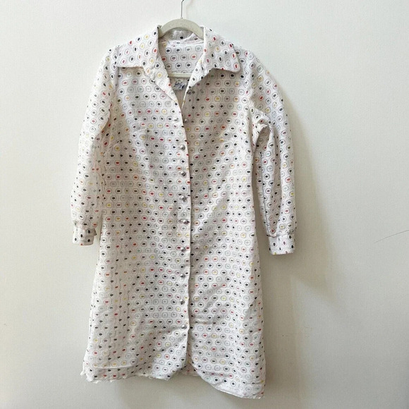 Vintage | Tops | Vintage 6s70s Colorful Button Front House Dress By ...
